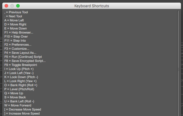 Display all Keyboard Shortcuts in DAZ Studio – JAY VERSLUIS