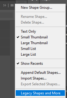 How to bring back Legacy Shapes in Photoshop – JAY VERSLUIS