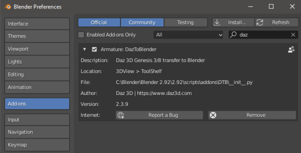 Installing the DAZ to Blender Bridge – JAY VERSLUIS