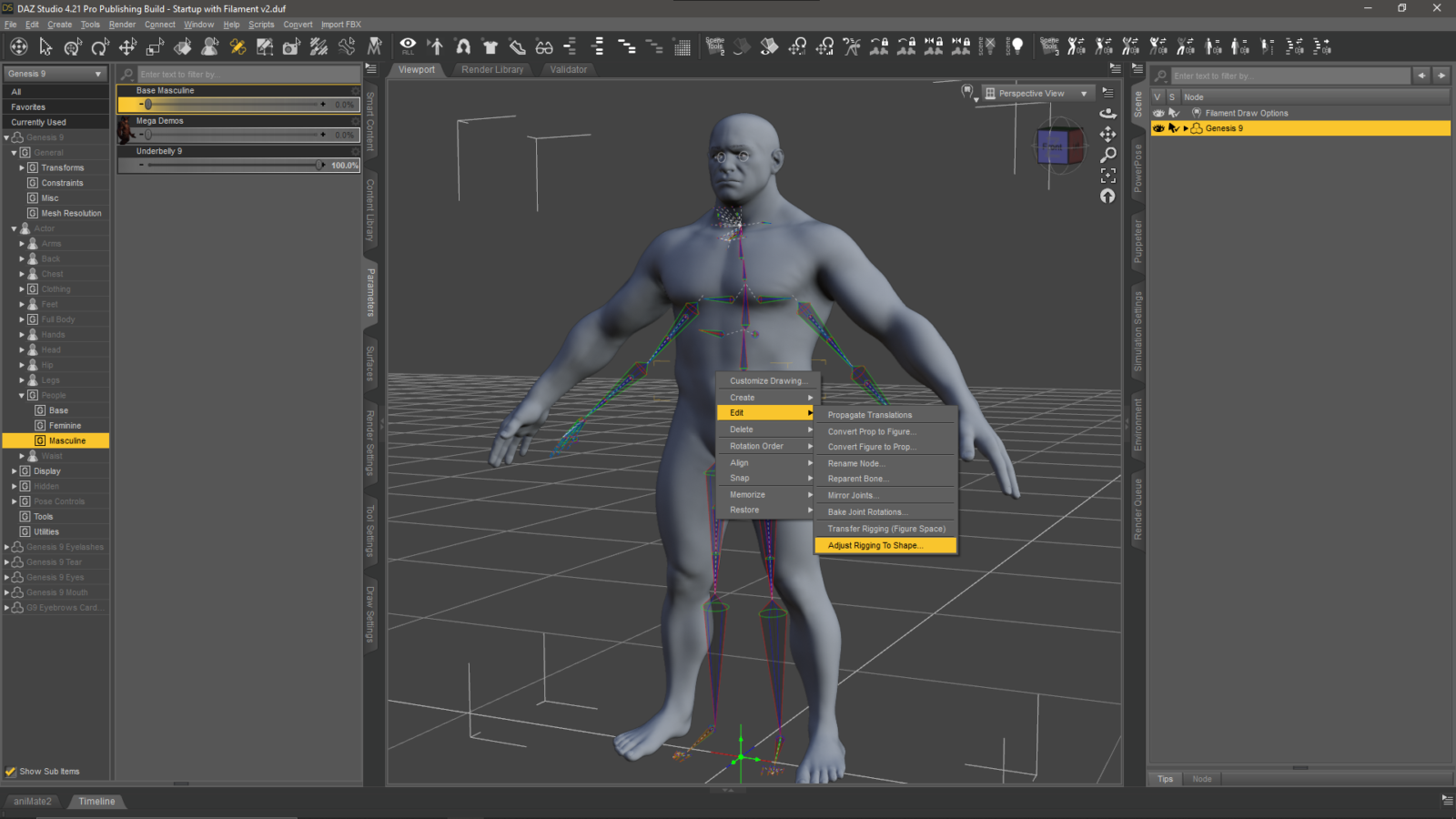 How to convert Genesis 8 Characters to Genesis 9 using the Fit-Suit ...