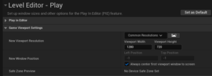 How to set the default size for new editor windows in the Unreal Editor ...