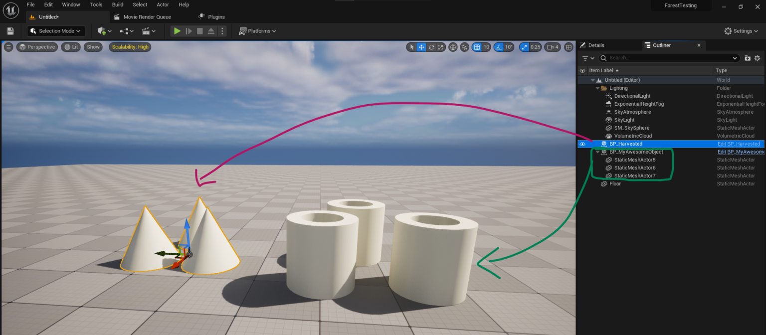 How to turn multiple selected objects into a Blueprint in Unreal Engine 5 – JAY VERSLUIS