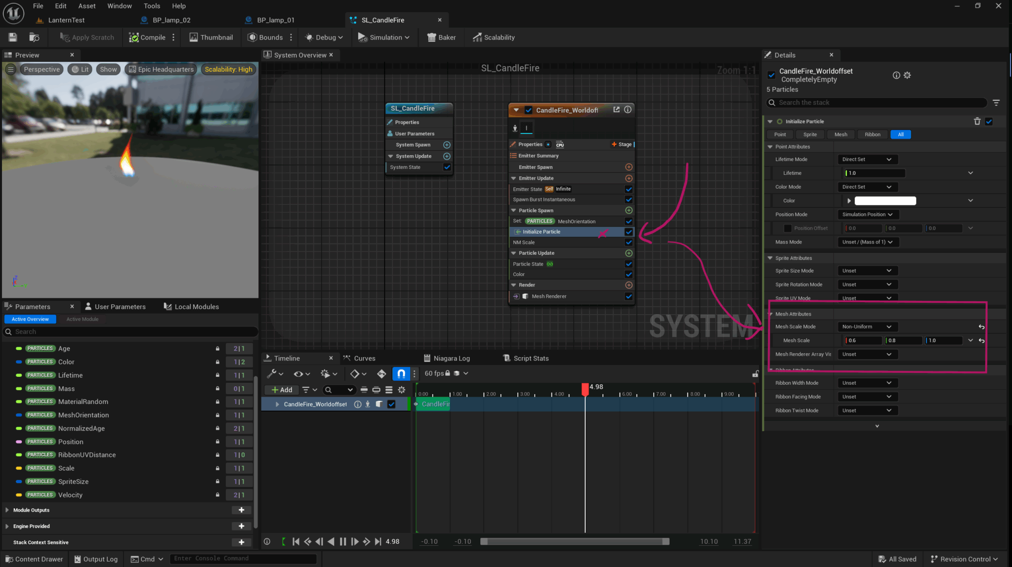 How to change the scale of a Niagara Particle System – JAY VERSLUIS